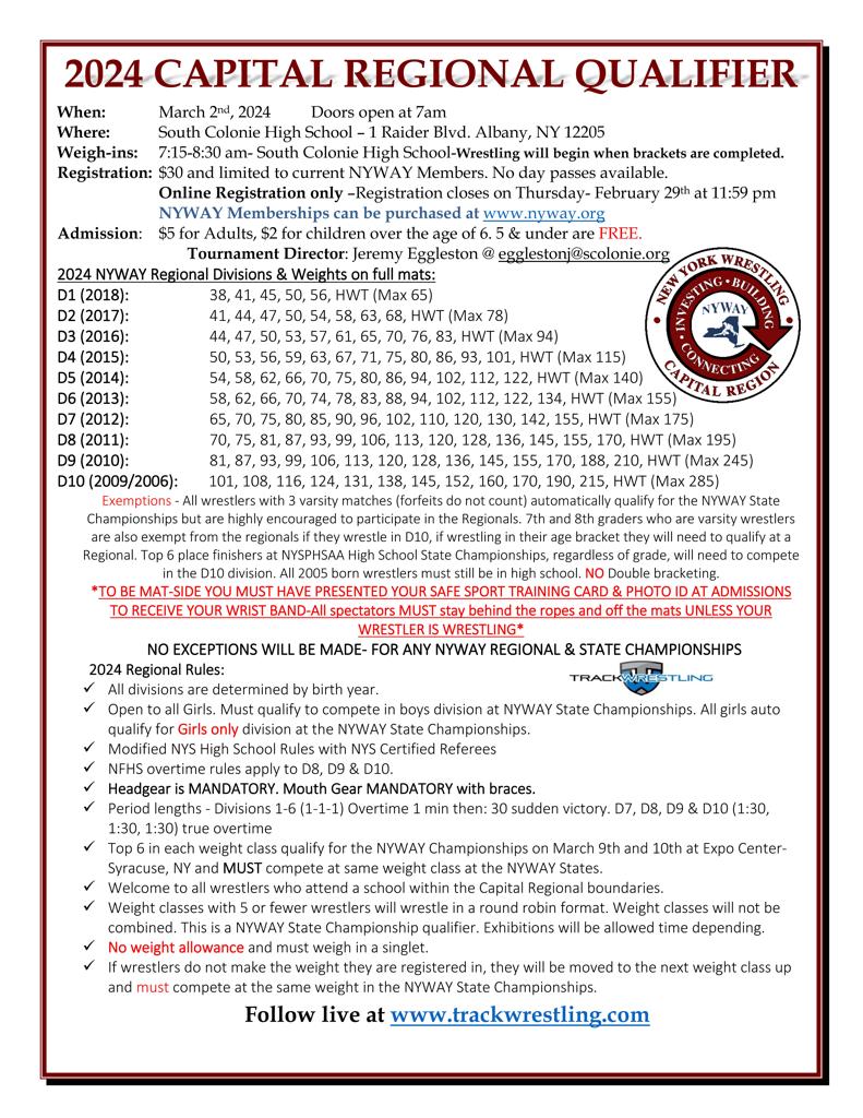 2024 Capital Regional Qualifer