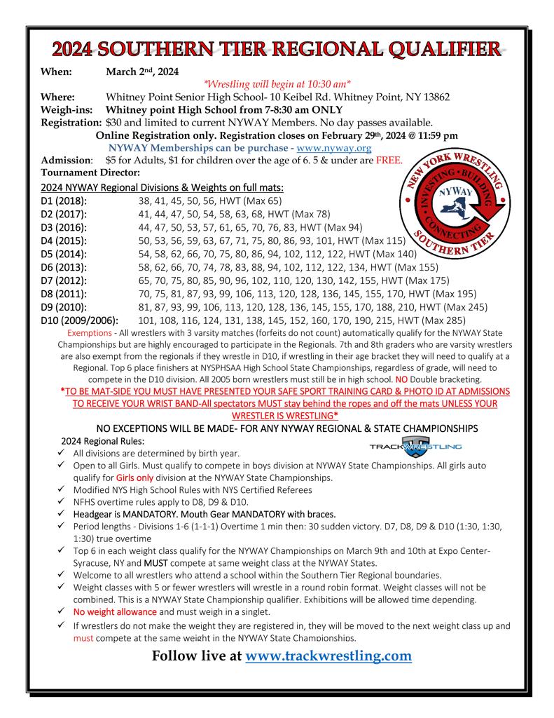 2024 Southern Tier Regional Qualifier