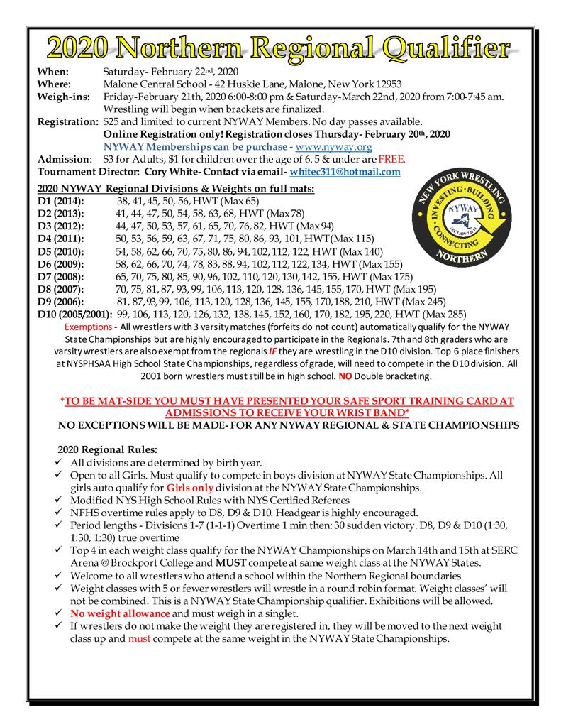 2020 Northern Regional Qualifier