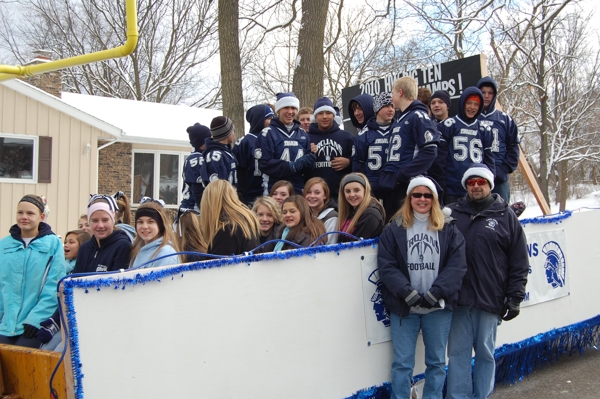 Cary Jr Trojans Win "Loudest Award" at the Merry Cary Parade