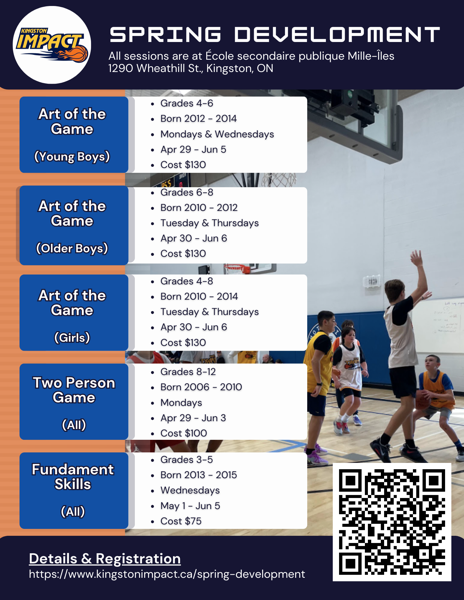 New Development Programs starting Apr 29