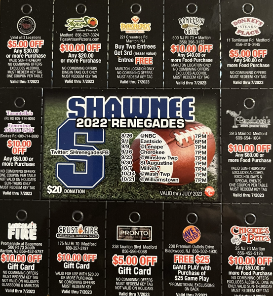 2022 Shawnee Football Fundraiser Cards are here!