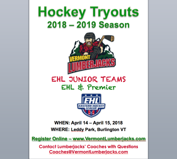 Lumberjacks Junior Tryouts - April 14th/15th