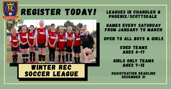 Register Now Winter Rec Soccer