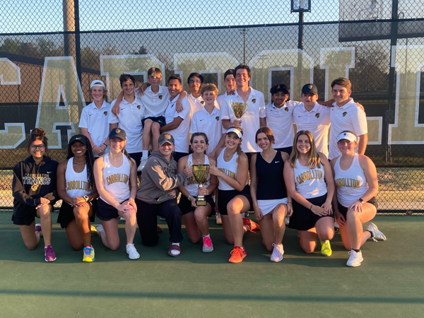 VARSITY girls tennis captures region title; boys finish second