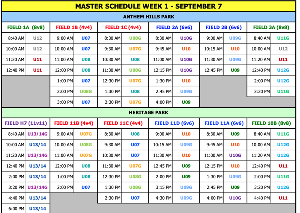 SNSA Spring 2025 Youth League Schedules Posted