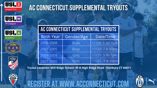 AC Connecticut Boys & Girls High School Supplemental Tryouts