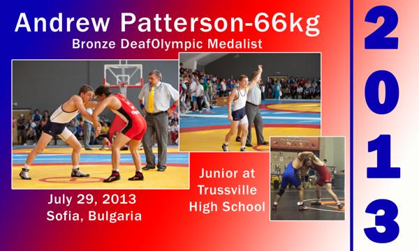Andrew Patterson....DeafOlympic Bronze Medalist...July 2013