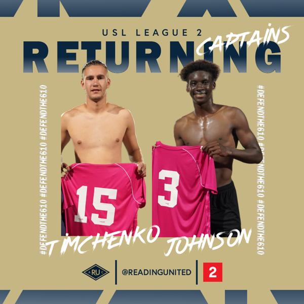 Reading United vets Johnson, Timchenko return for 2024 season