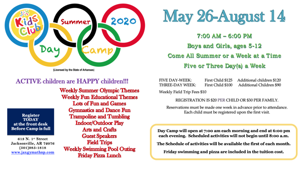2020 Summer DayCamp Program