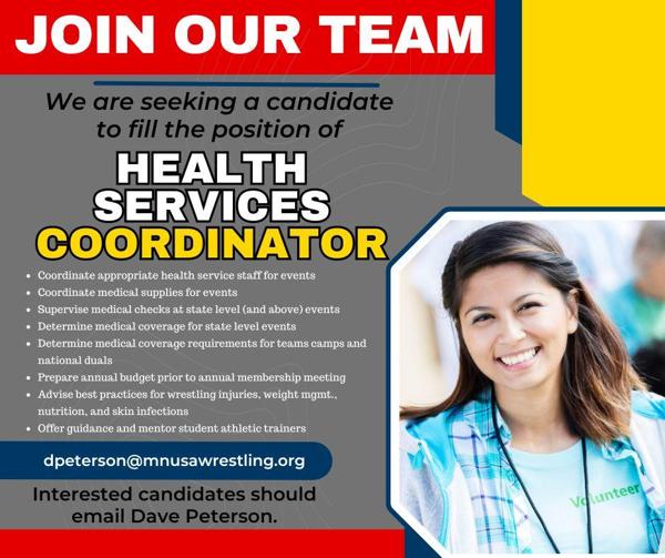 Health Services Doordinator - Open Position