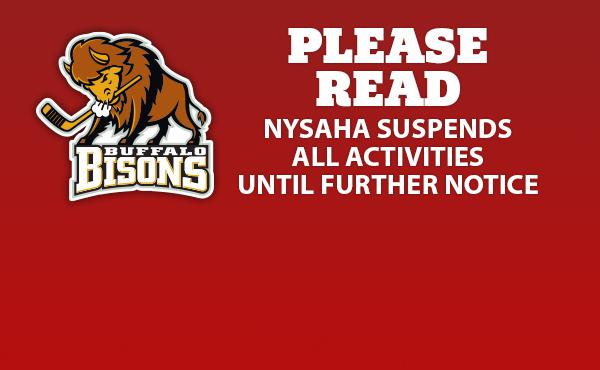 NYSAHA SUSPENDS ALL ACTIVITIES UNTIL FURTHER NOTICE