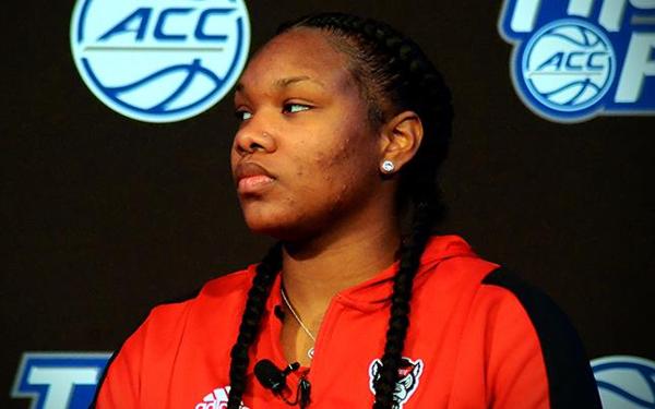 Neumann-Goretti alum Diamond Johnson in the driver's seat at N.C. State