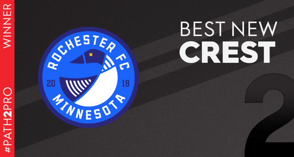 Rochester FC wins 2023 Best New Crest