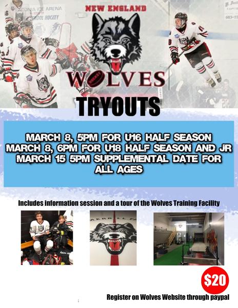 Wolves Announce Tryout Dates
