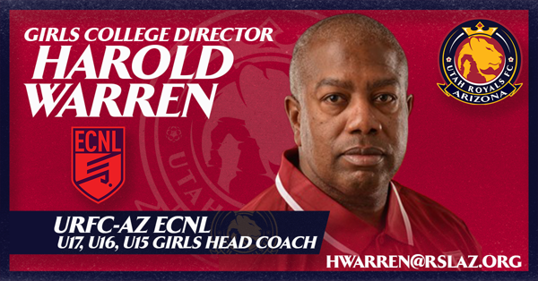 Utah Royals FC AZ Adds Harold Warren to ECNL Staff