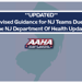 Revised Guidance for NJ Teams Due to NJ DOH Update