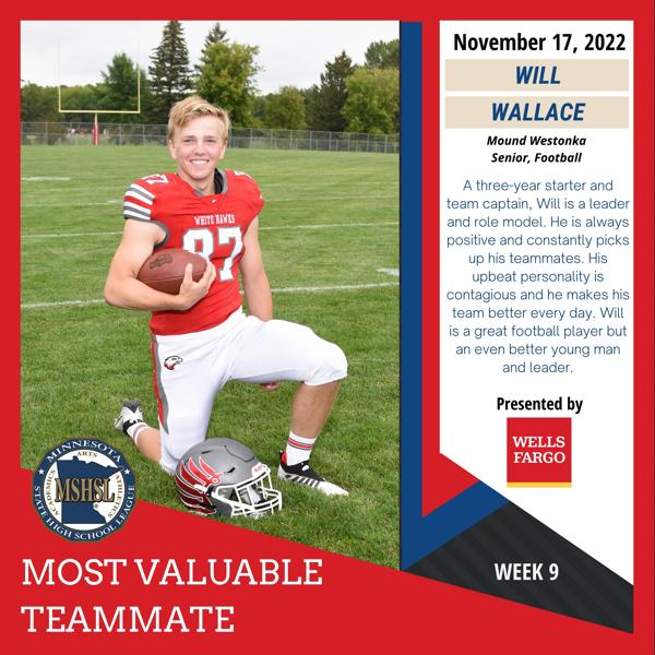 Will Wallace Named MSHSL 'Most Valuable Teammate'