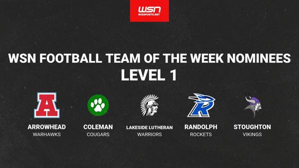 Level 1 WSN Football Team of the Week Nominees