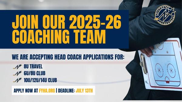 Now Accepting Coaching Applications for 2025-2026
