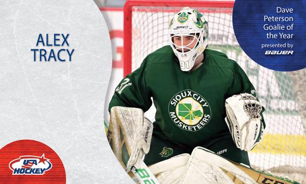 Alex Tracy Named Dave Peterson Goaltender of Year, Lead Sioux City to ...