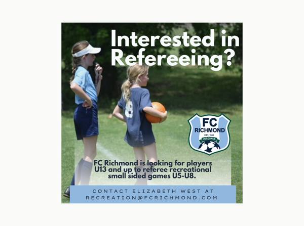 Recreational Referees Needed!