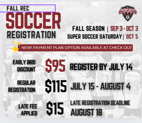 Fall 2024 Rec Soccer Registration