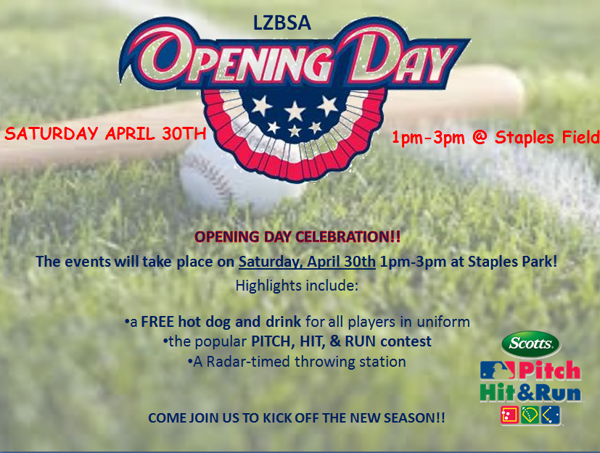 OPENING DAY SATURDAY APRIL 30th!