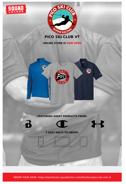 Pico Ski Club online store is now open!