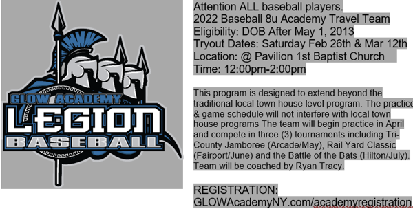 8u Baseball Academy Travel Tryouts
