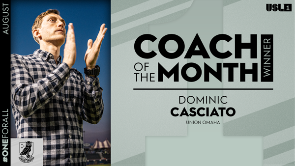 Omaha's Dominic Casciato Named League One Coach of the Month for August