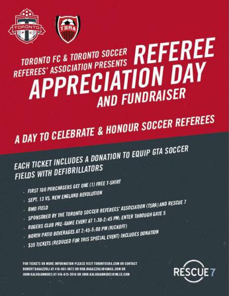 TSRA Announces Referee Appreciation Day