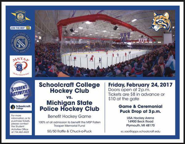 Schoolcraft College To Play Michigan State Police in Charity Game