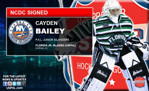 USP3 Goalie of the Year Signs Tender with PAL Junior Islanders