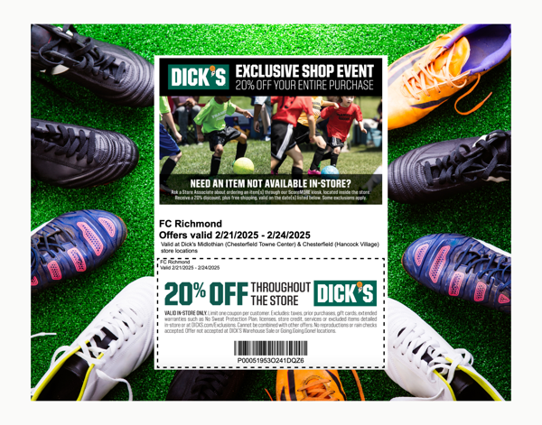 Dick's Sporting Goods - 20% Off Savings Weekend