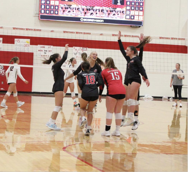 Westonka Volleyball Splits Matches