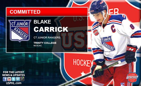 CT Jr. Rangers Premier Captain Commits to Trinity College (NESCAC)