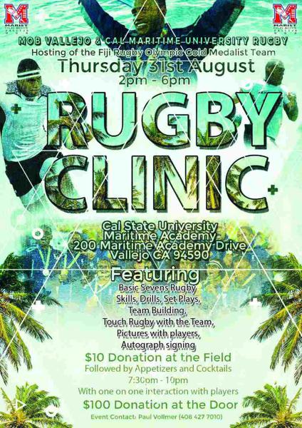 Rugby Clinic with Fiji Olympic Gold Medal Rugby 7s Team