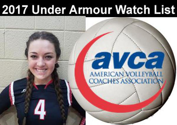 Hannah Yonts named to AVCA 2017 Under Armour watch list