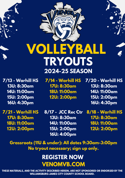 Tryouts for 2024-25 Season