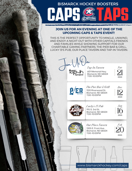 Get Ready for our SECOND Caps & Taps Event!