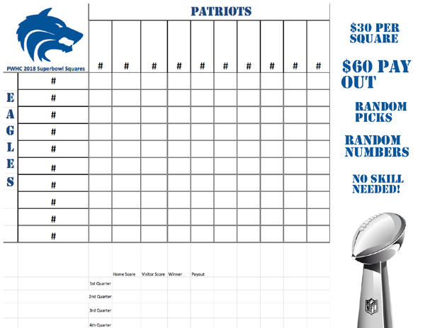 Super Bowl Squares Fundraiser