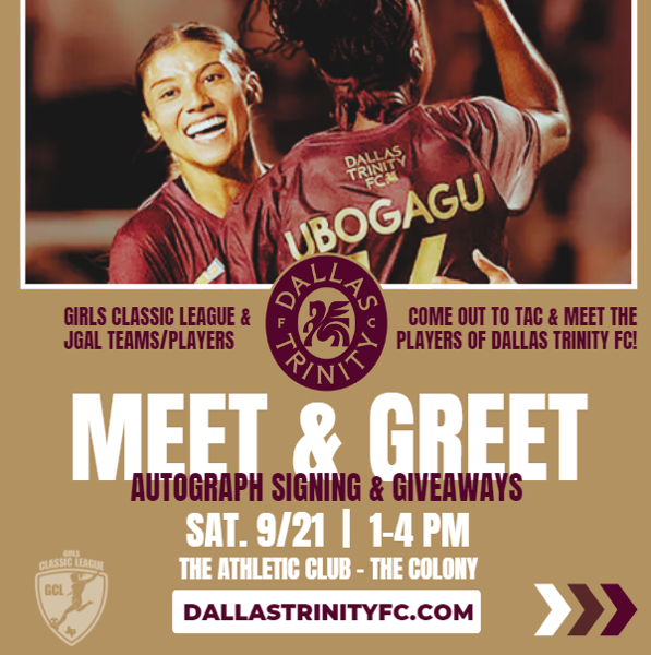 Dallas Trinity FC Players Meet & Greet 9/21 | 1-4pm