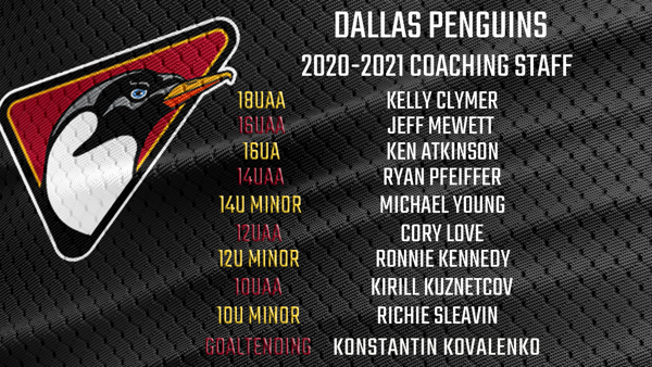 Dallas Penguins Announce 2020-21 Coaching Staff