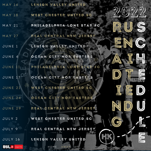 2022 Reading United Schedule Unveiled