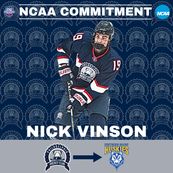 PHC EHL forward Vinson makes NCAA commitment to Southern Maine University