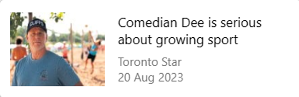 Comedian Dee is serious about growing the sport