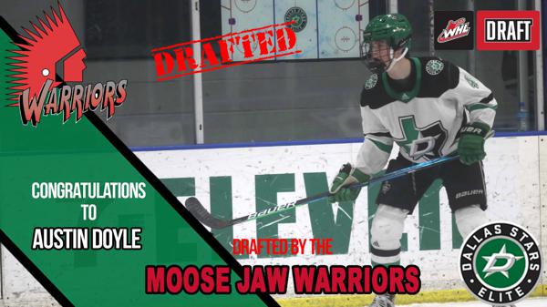 Austin Doyle Drafted by WHL Moose Jaw warriors