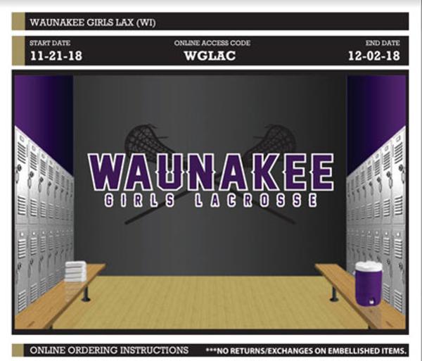 Waunakee HS Girls LAX Gear On Sale Now until 12/2/18
