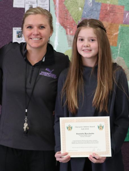 Danielle Burchett recognized by CHAMP for Sportsmanship and Character